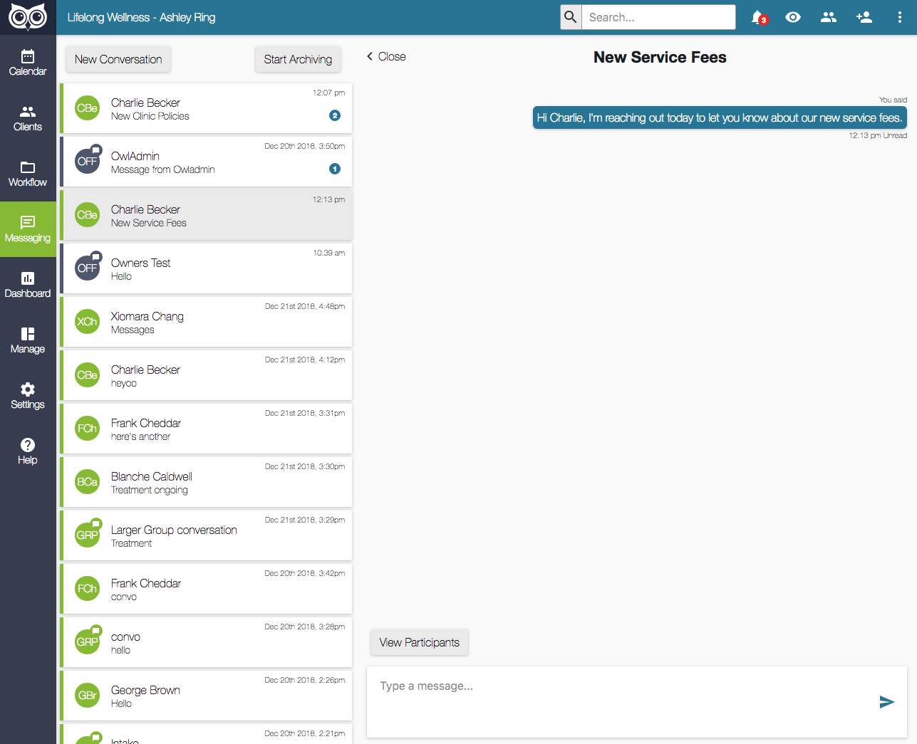 Starting Conversations - owlpracticesuite